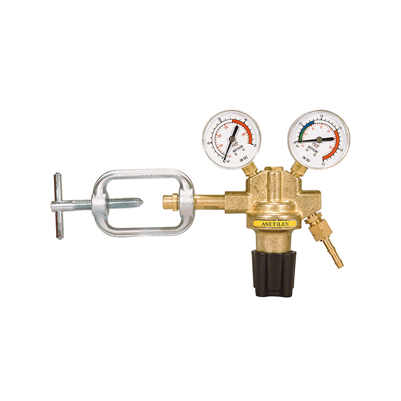 Yıldız Gaz Armatürleri - Acetylene Pressure Regulator with Clamp
